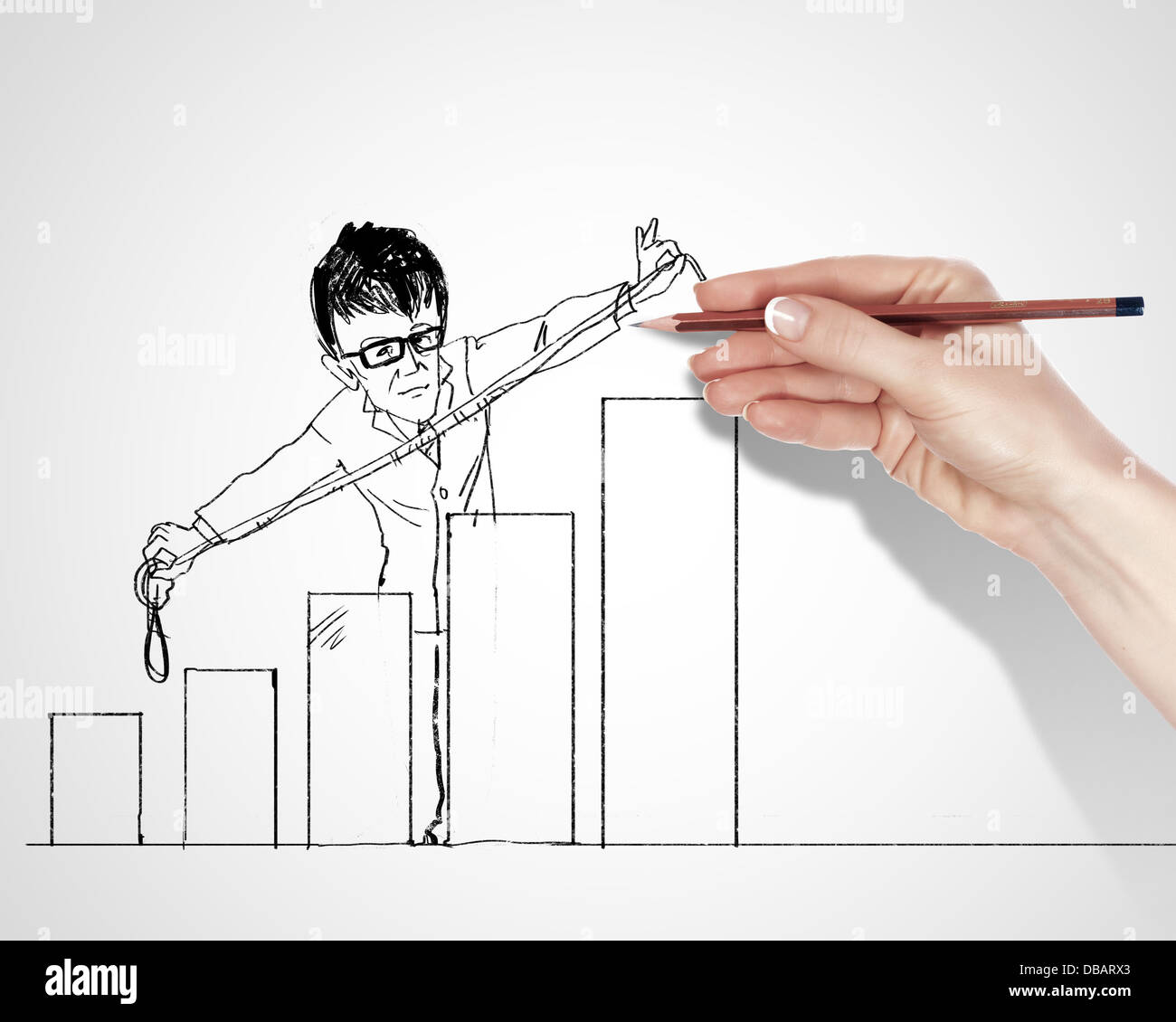 Drawing about success in business Stock Photo - Alamy