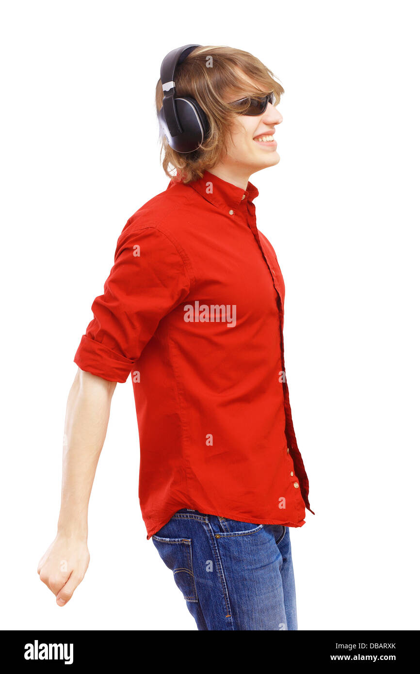 Happy smiling young man dancing Stock Photo - Alamy Happy smiling young man dancing Stock Photo - Alamy