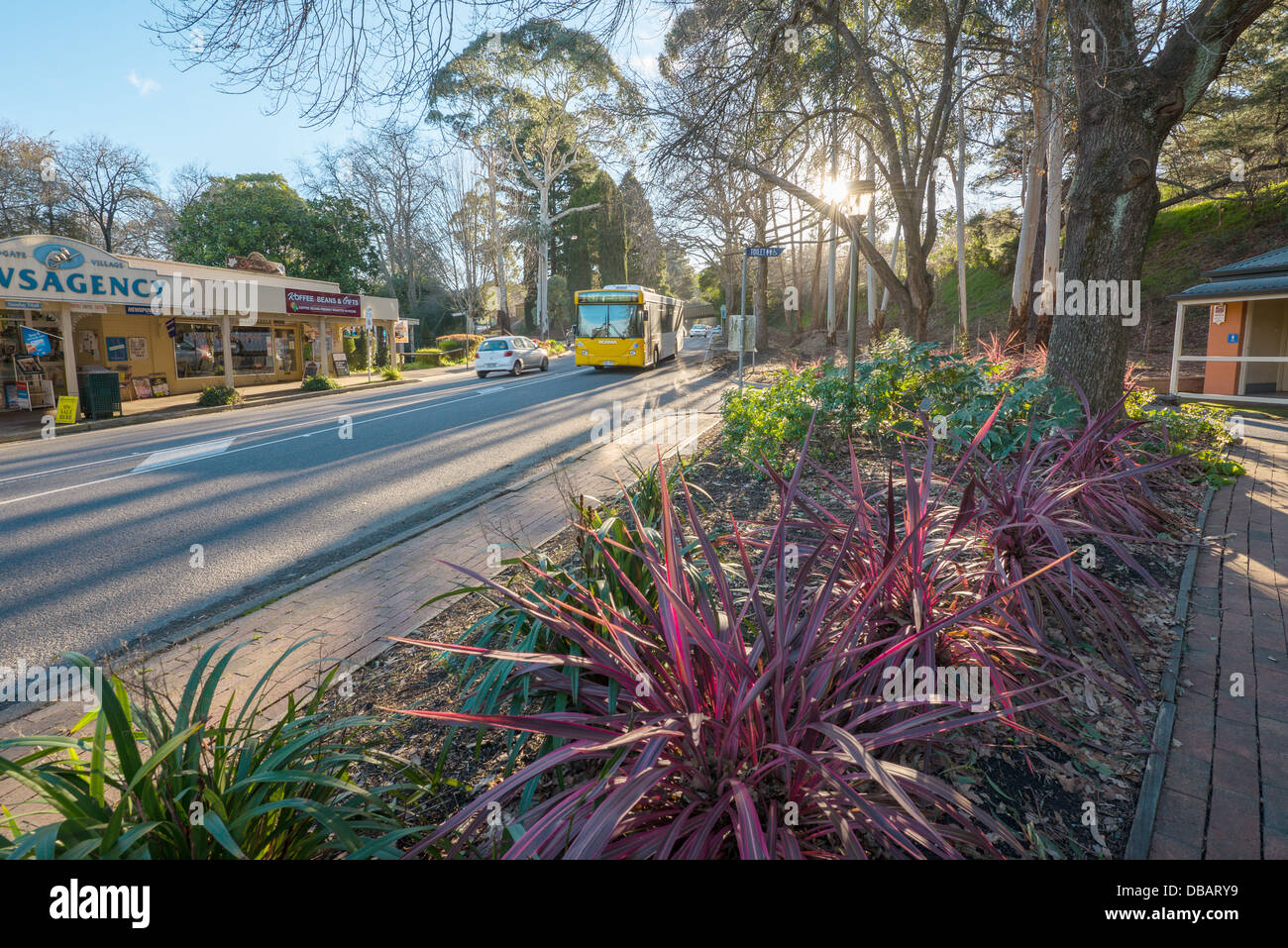 The main street of South Australian town of Aldgate Stock Photo - Alamy