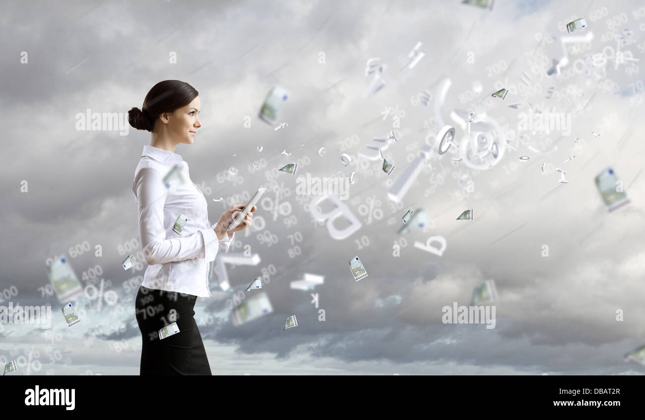 Business person and finance related background Stock Photo - Alamy