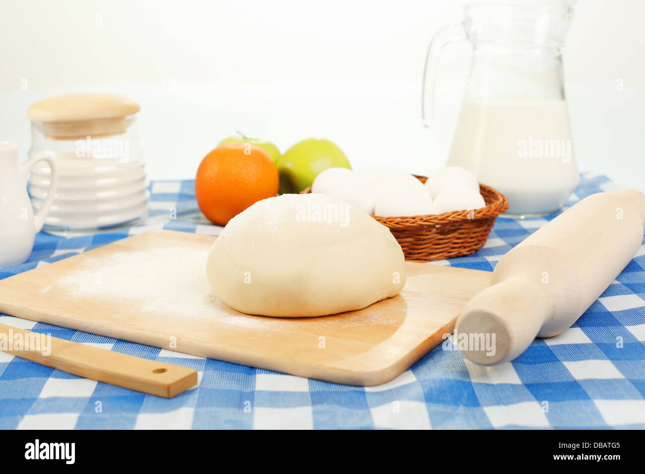 Different products to make bread Stock Photo - Alamy