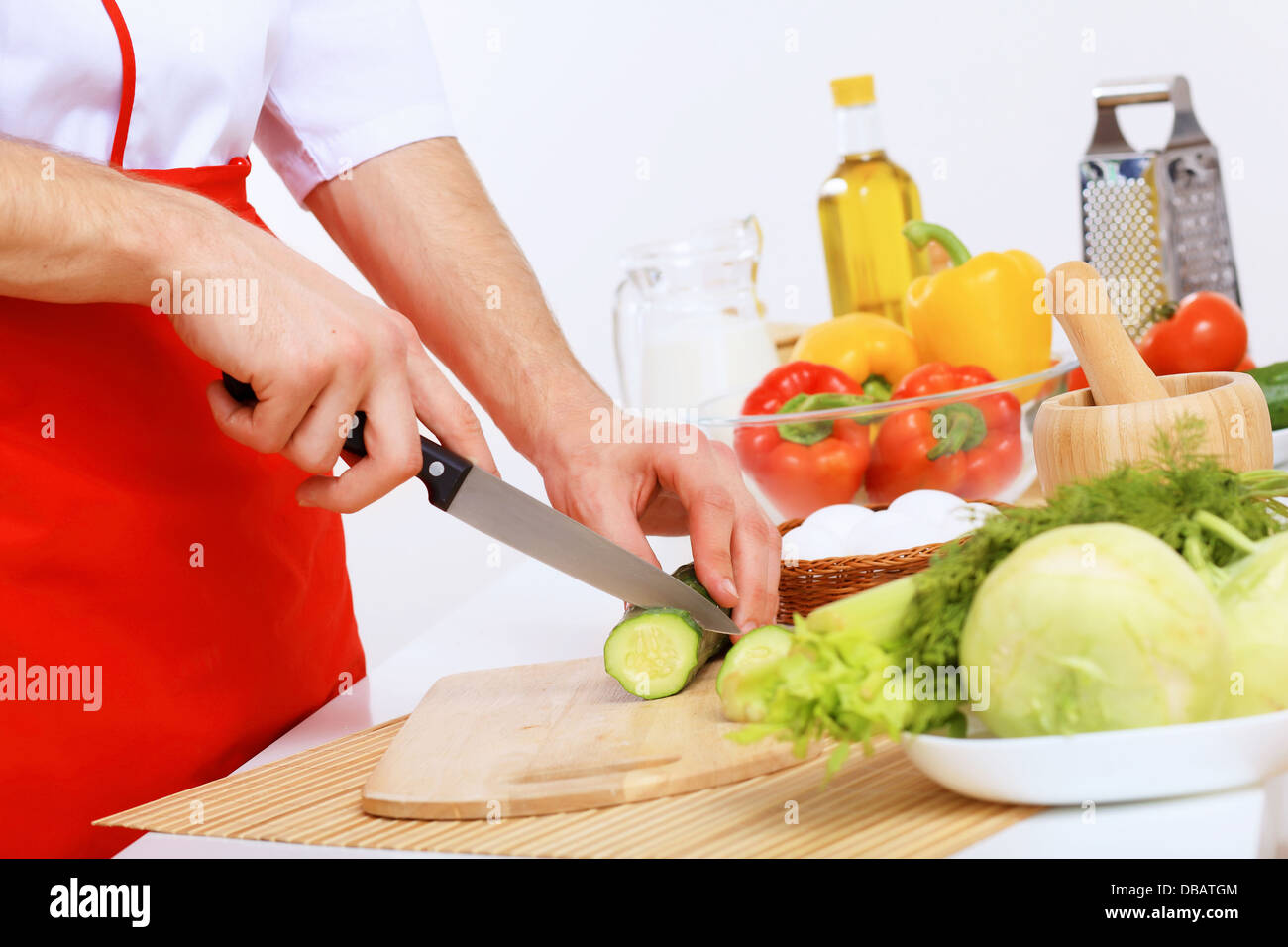 Fresh cut vegetables Stock Photo - Alamy