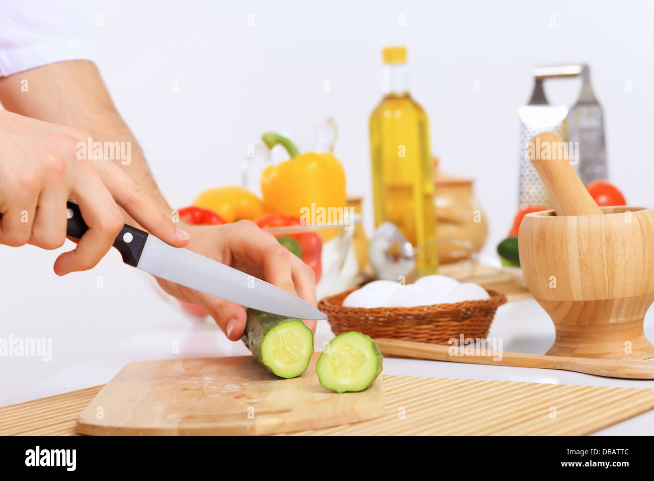 Fresh cut vegetables Stock Photo - Alamy