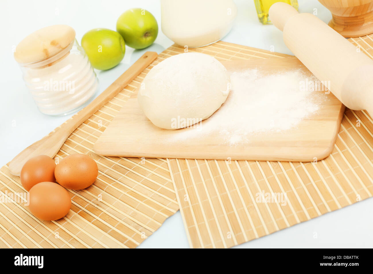 Different products to make bread Stock Photo - Alamy