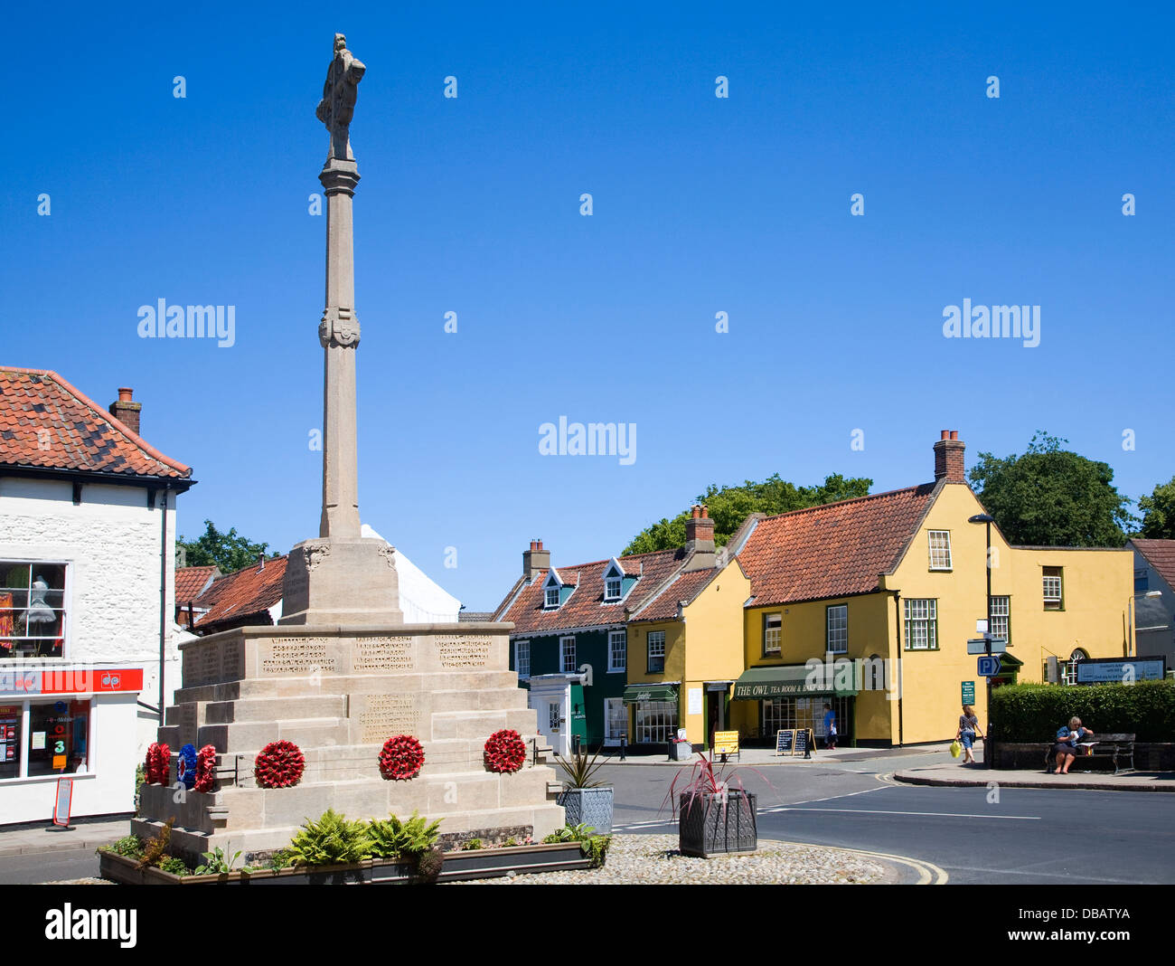 War memorial cross Market Place Holt Norfolk England Stock Photo - Alamy