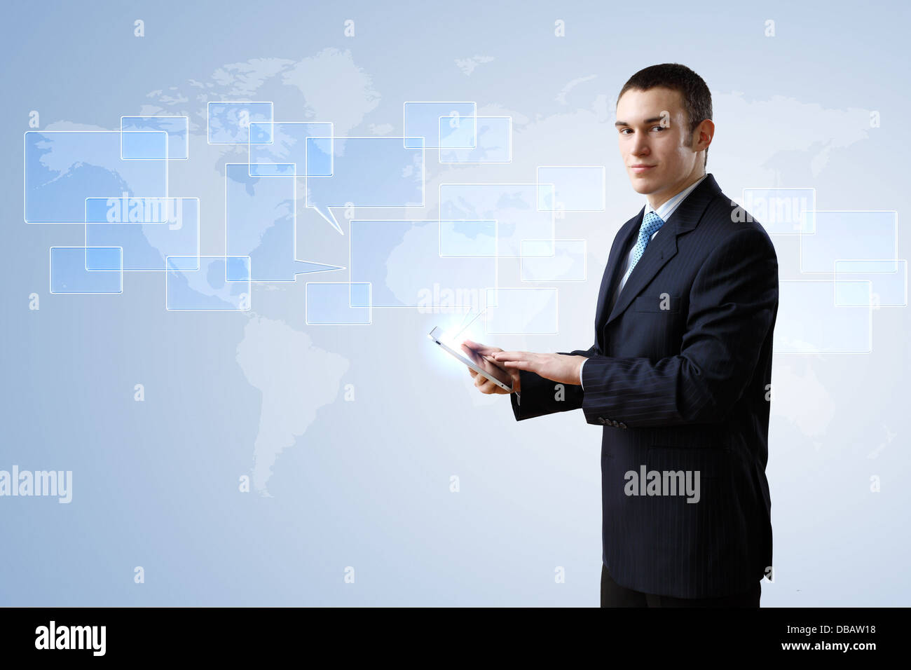 Businessman making presentation Stock Photo - Alamy