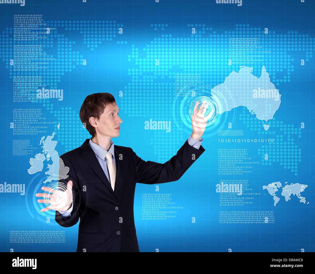 Business person and technology related background Stock Photo - Alamy