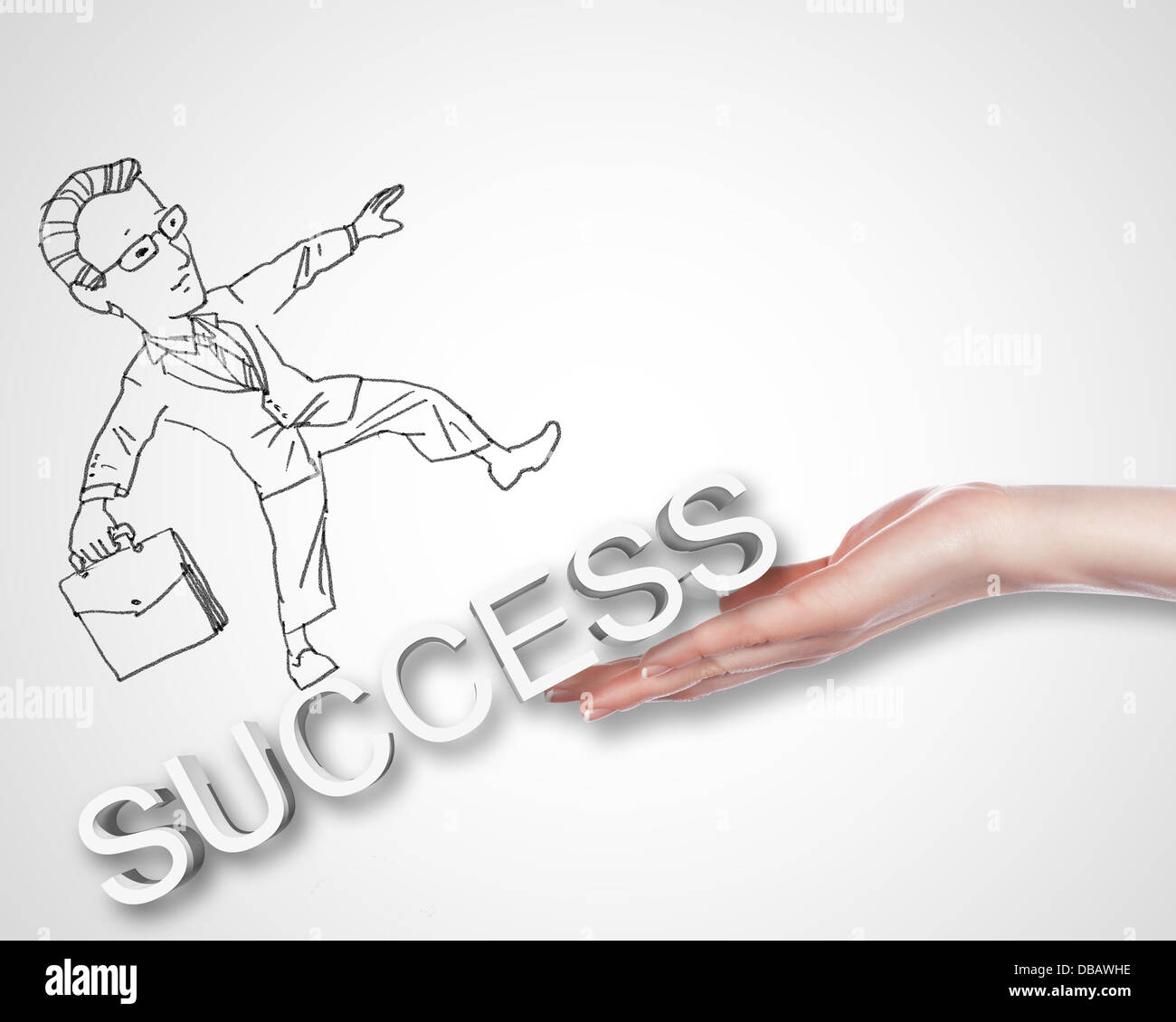 Drawing about success in business Stock Photo - Alamy