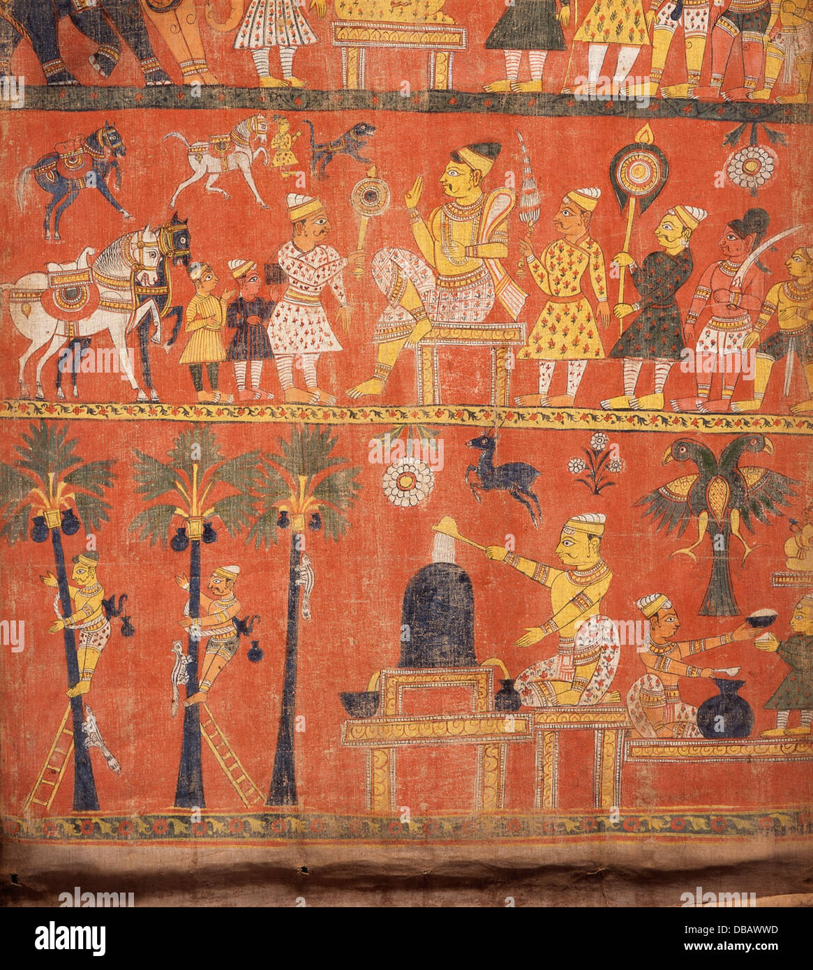 This Shaiva scroll represents scenes from Shaivism, a major tradition ...