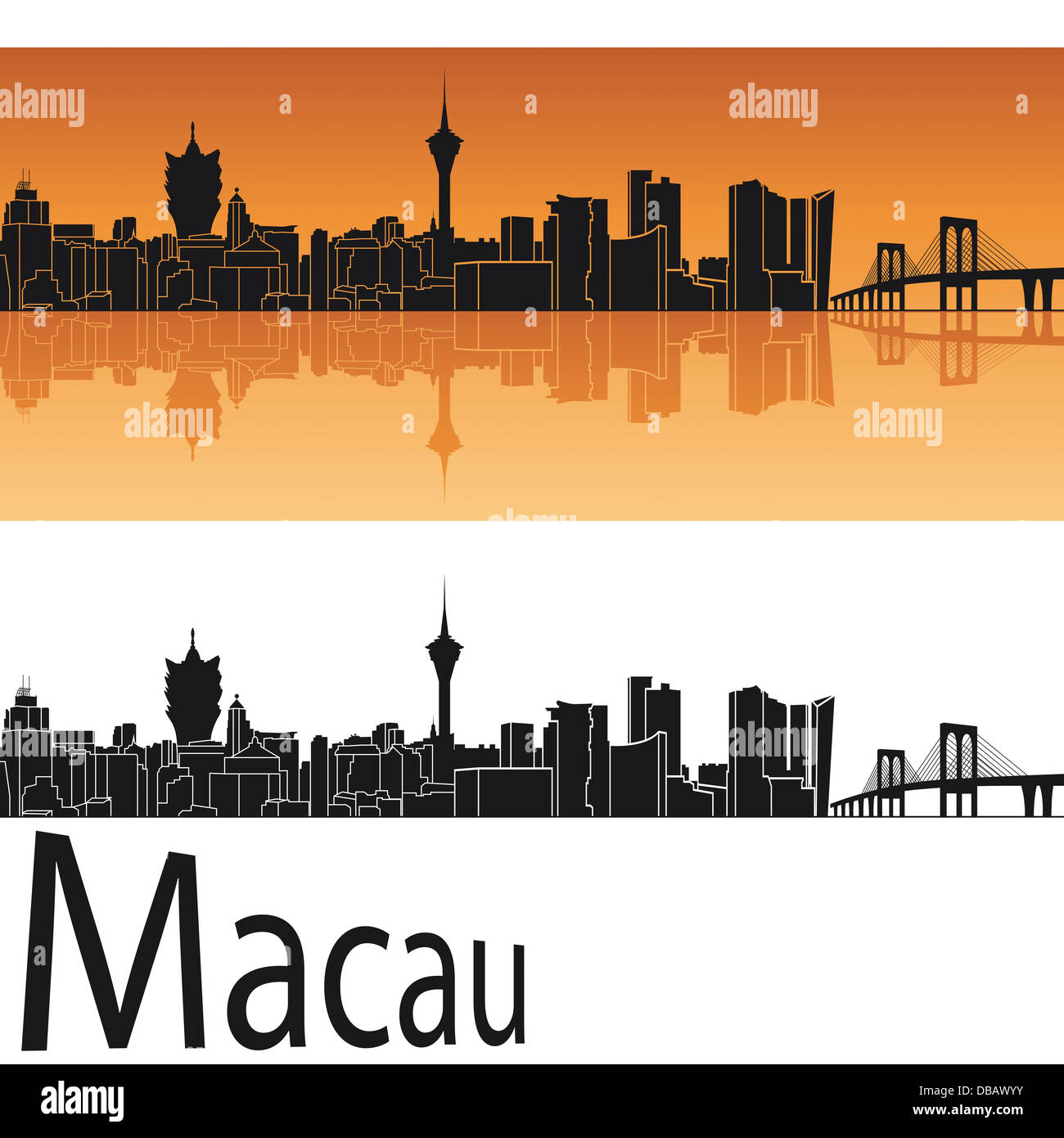 Macau city skyline black hi-res stock photography and images - Alamy