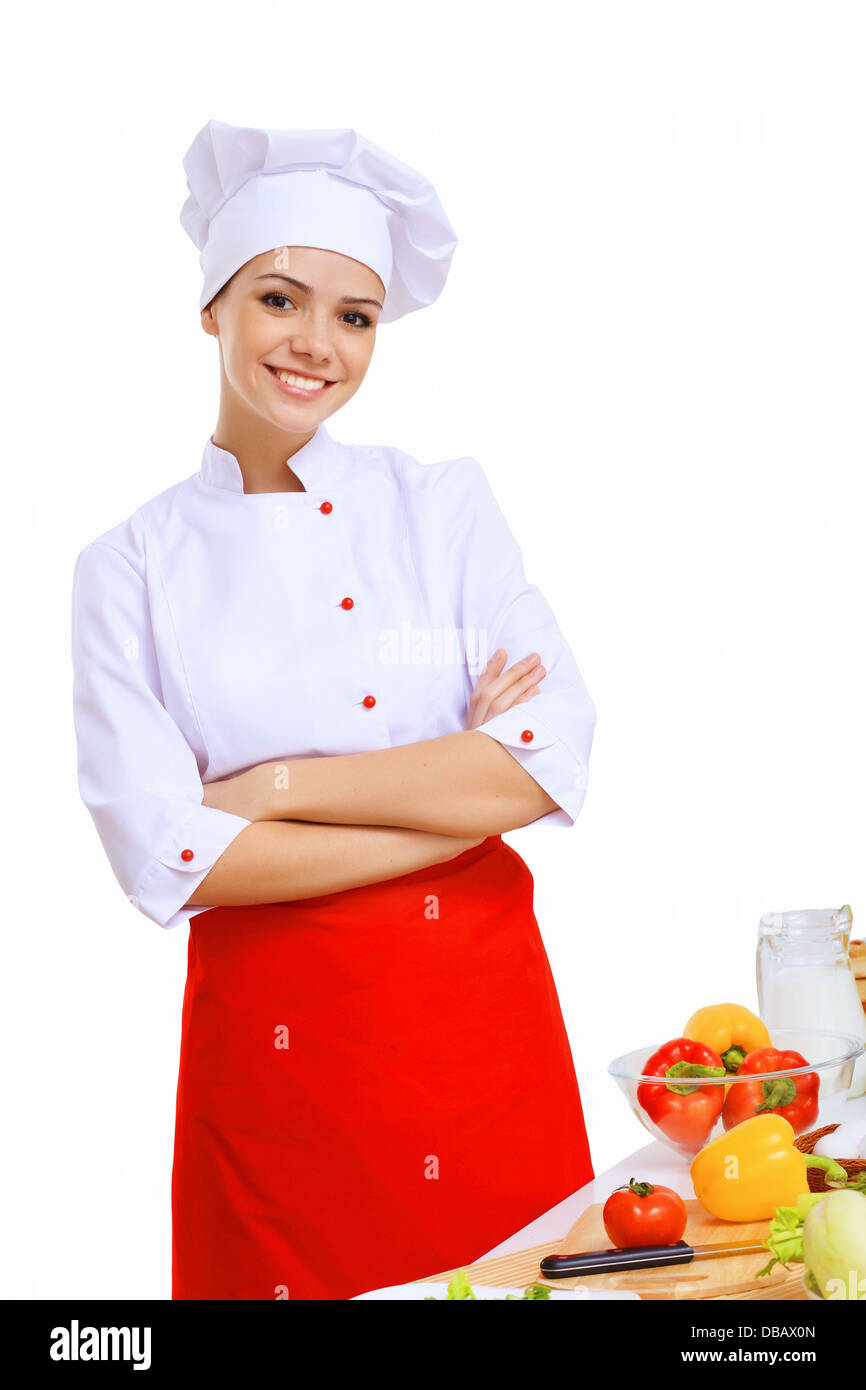 Young cook preparing food Stock Photo - Alamy