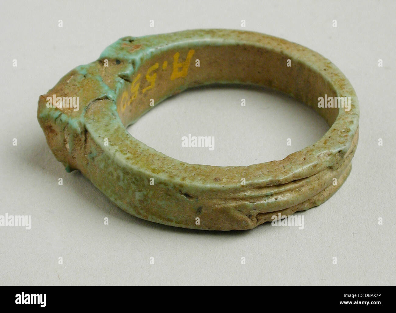 The Shen ring, crafted from bronze, is an ancient artifact on display ...