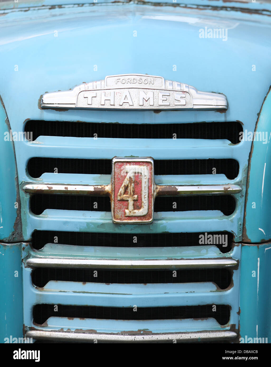 Fordson Thames 4D grill badge Stock Photo - Alamy