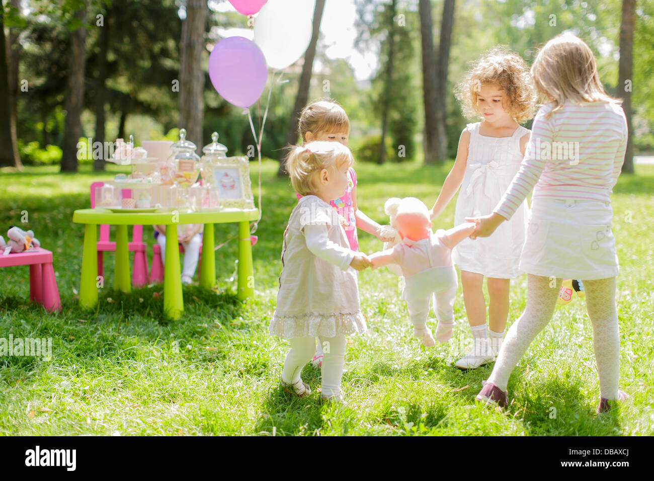 Girl dancing outdoor party hi-res stock photography and images - Alamy