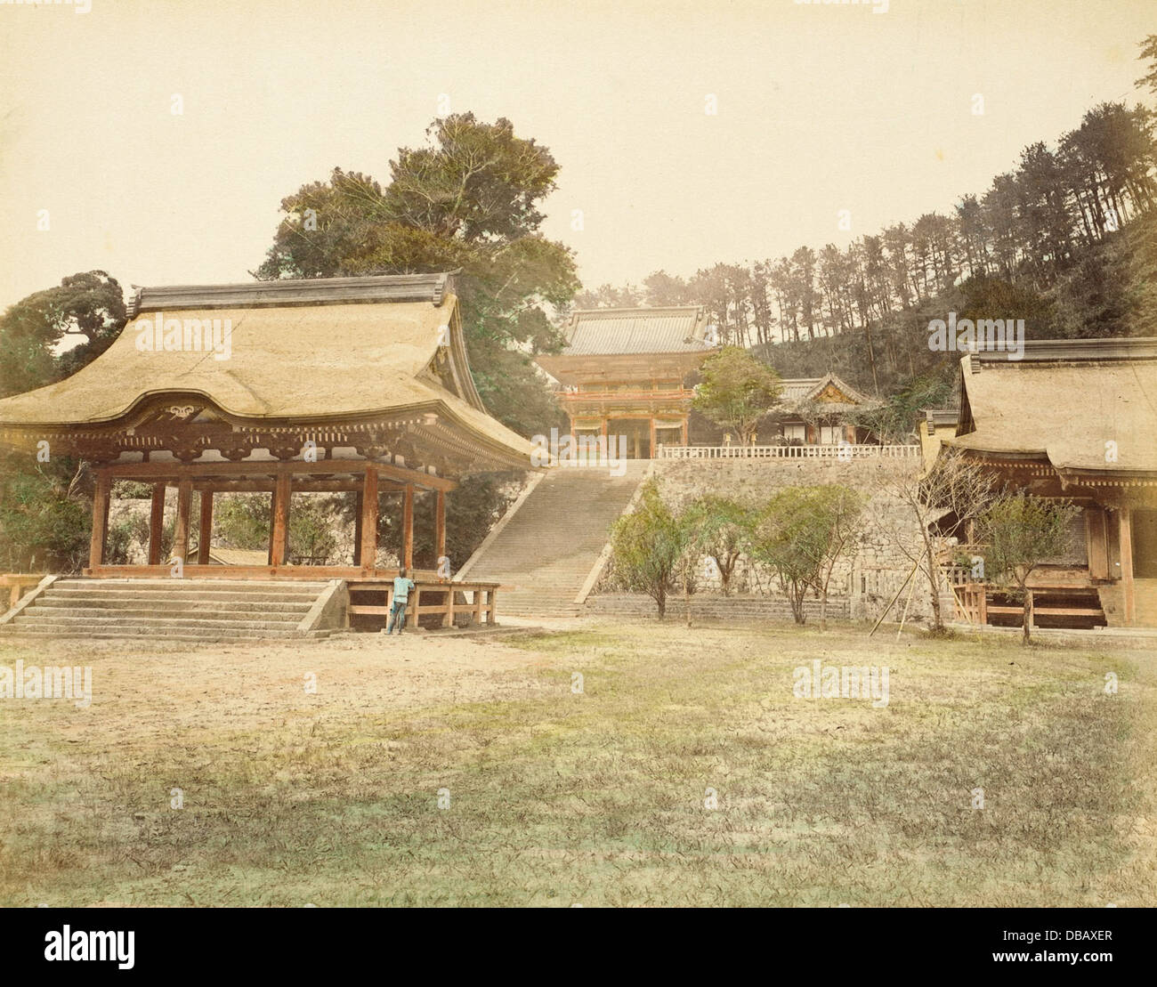 This illustration depicts a traditional Shinto temple, showcasing its ...