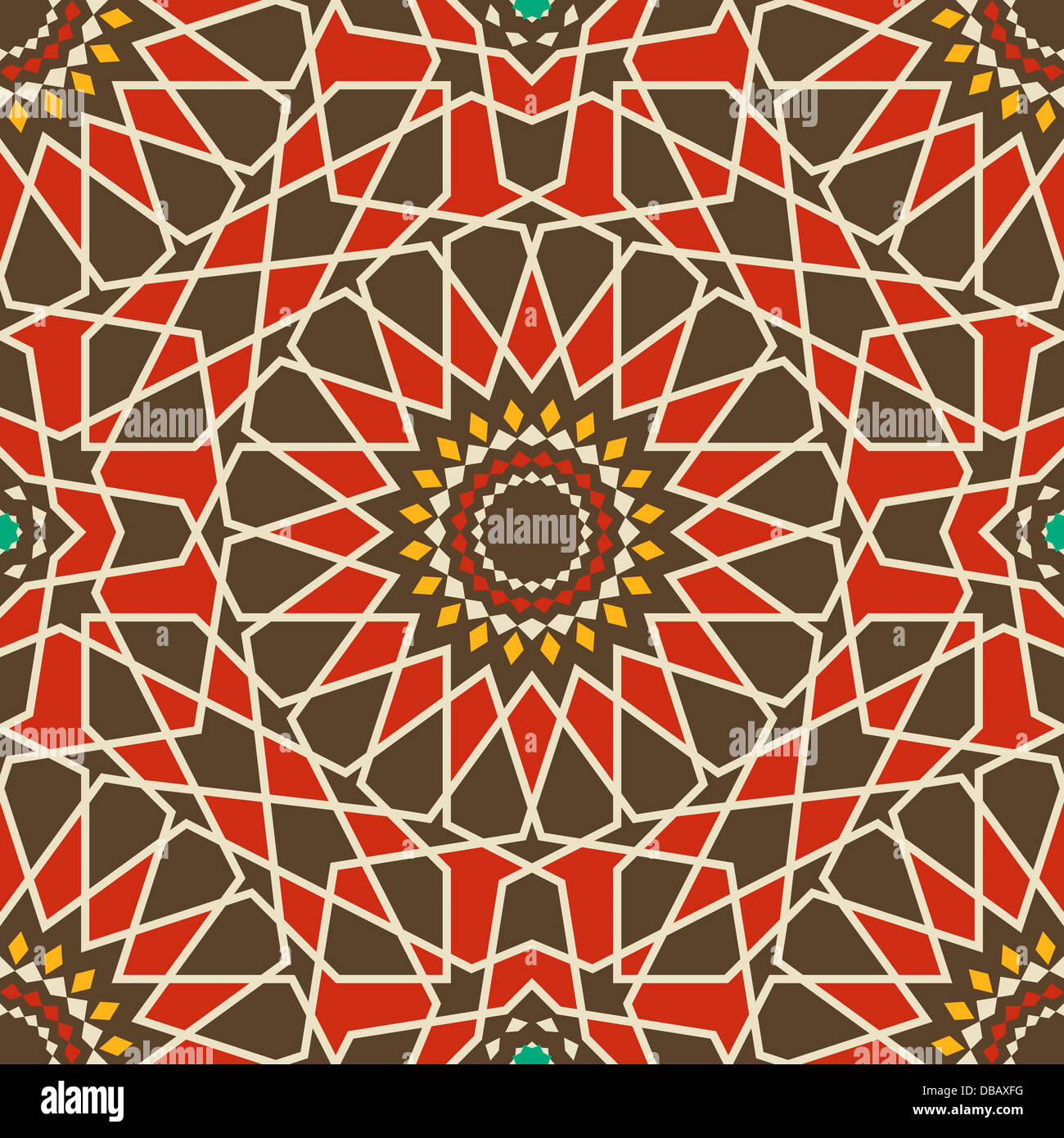 Arabesque seamless pattern in red and brown Stock Photo - Alamy