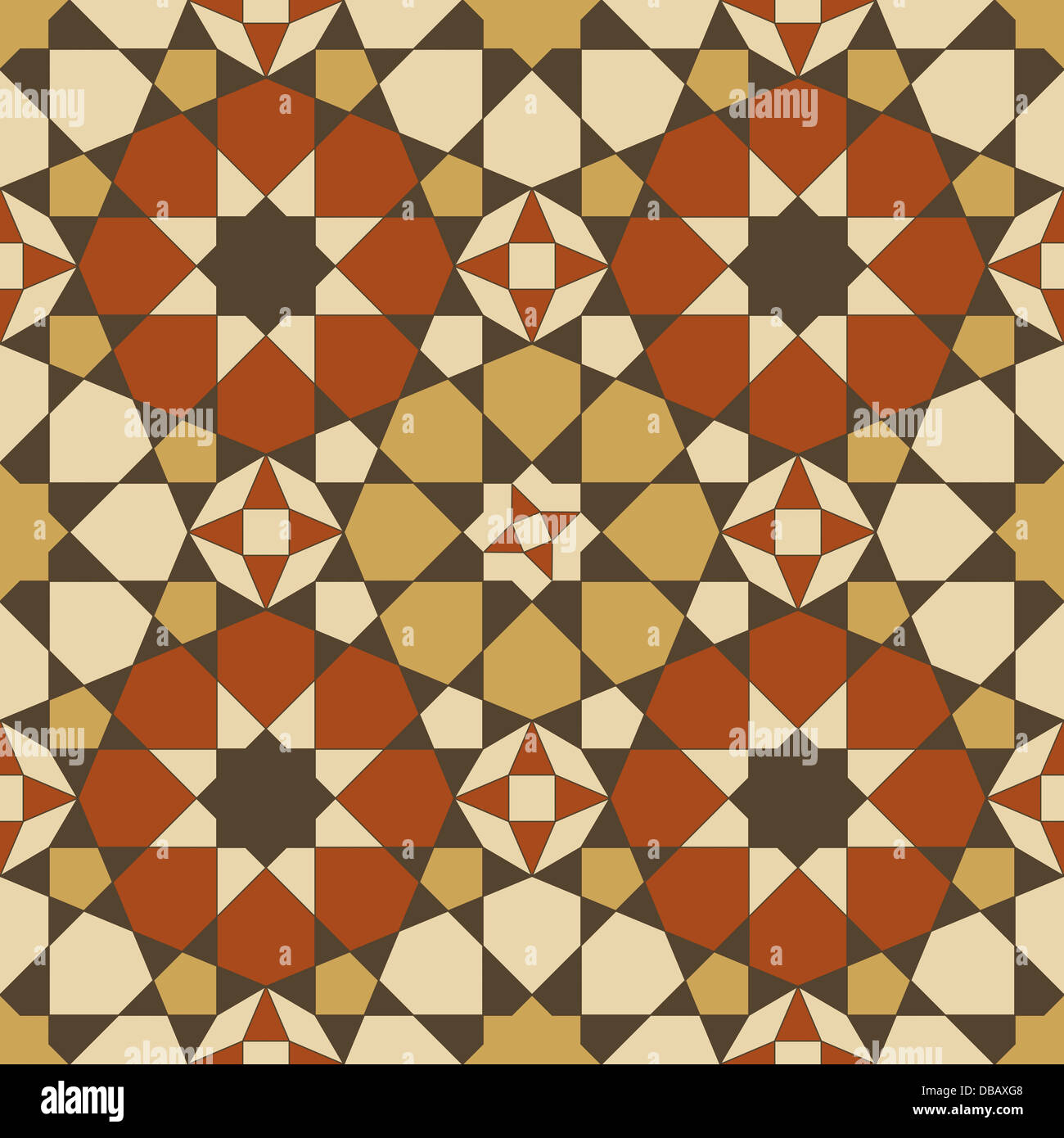 Arabesque seamless pattern in orange and brown Stock Photo - Alamy