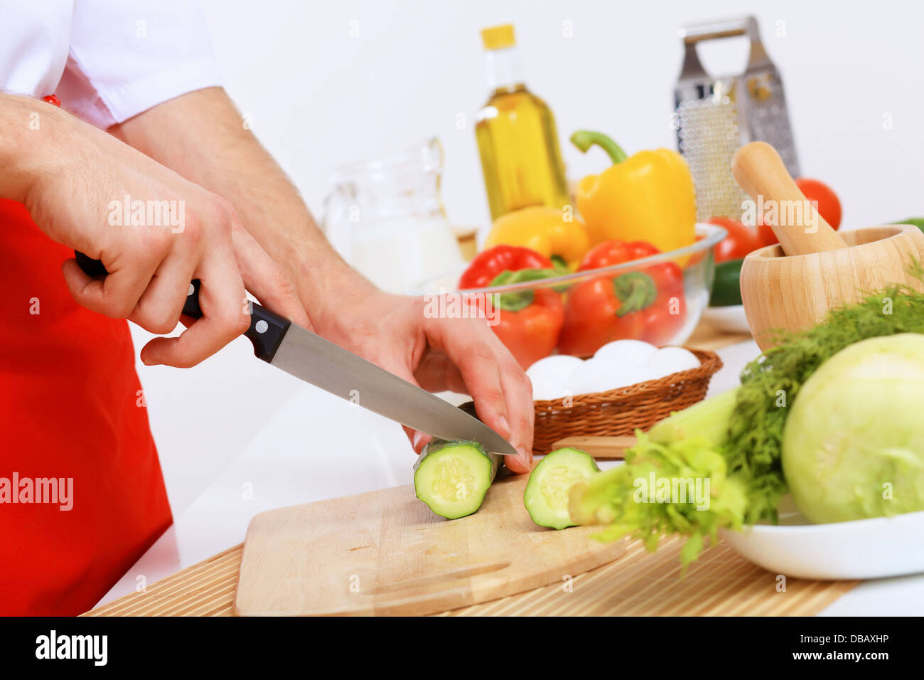 Fresh cut vegetables Stock Photo - Alamy