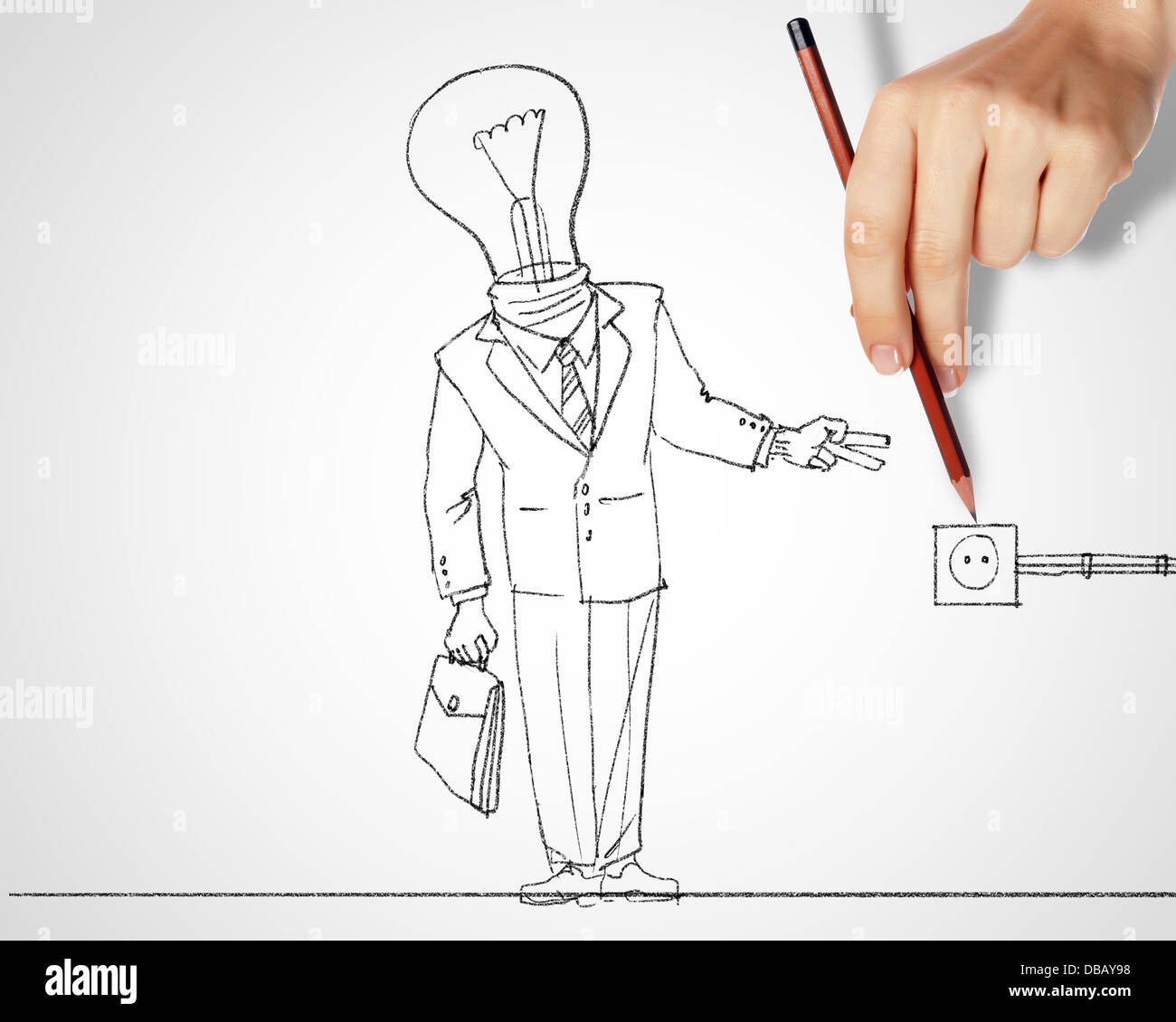 Questions and challenges in business drawing Stock Photo - Alamy