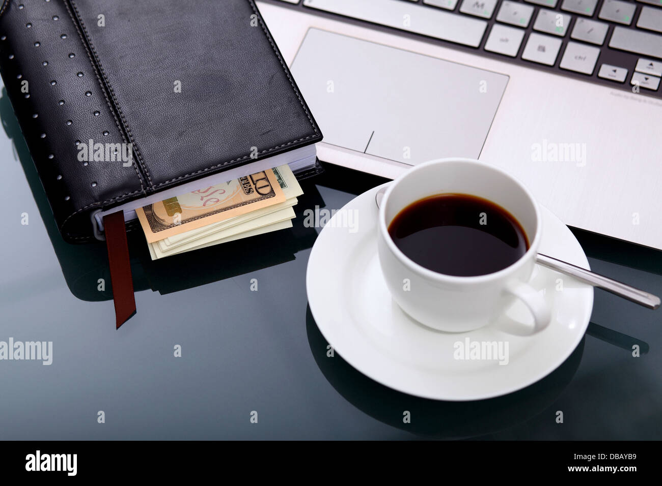 Business breakfast at workplace Stock Photo - Alamy