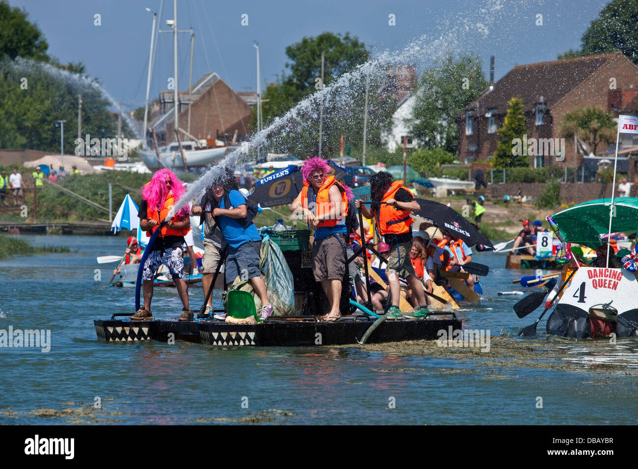 Family fun day raft race hi-res stock photography and images - Alamy