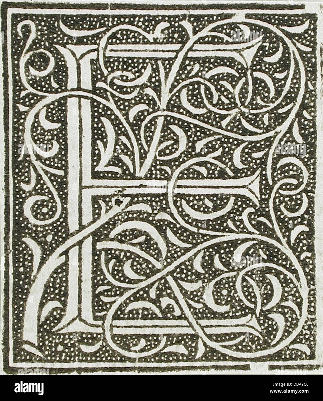 These sixteen ornamental letters are part of a set, showcasing ...