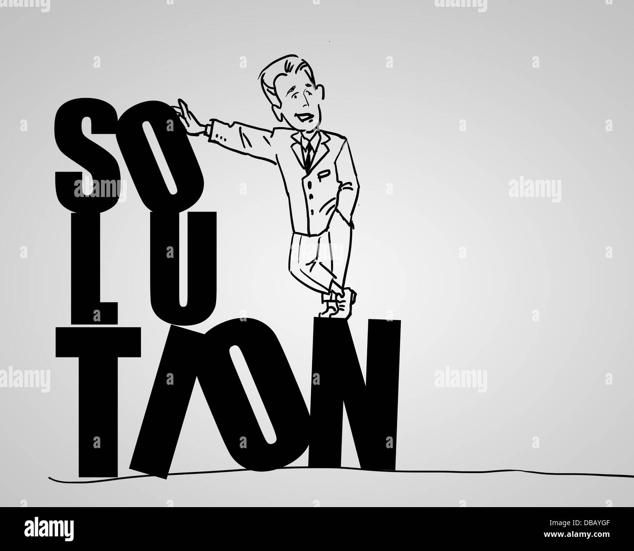 Businessman finding a creative solution Stock Photo - Alamy Businessman finding a creative solution Stock Photo - Alamy
