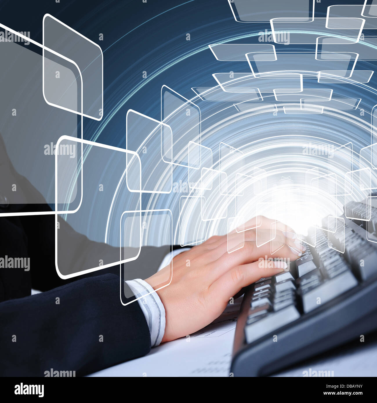 Computer keyboard and social media images Stock Photo - Alamy