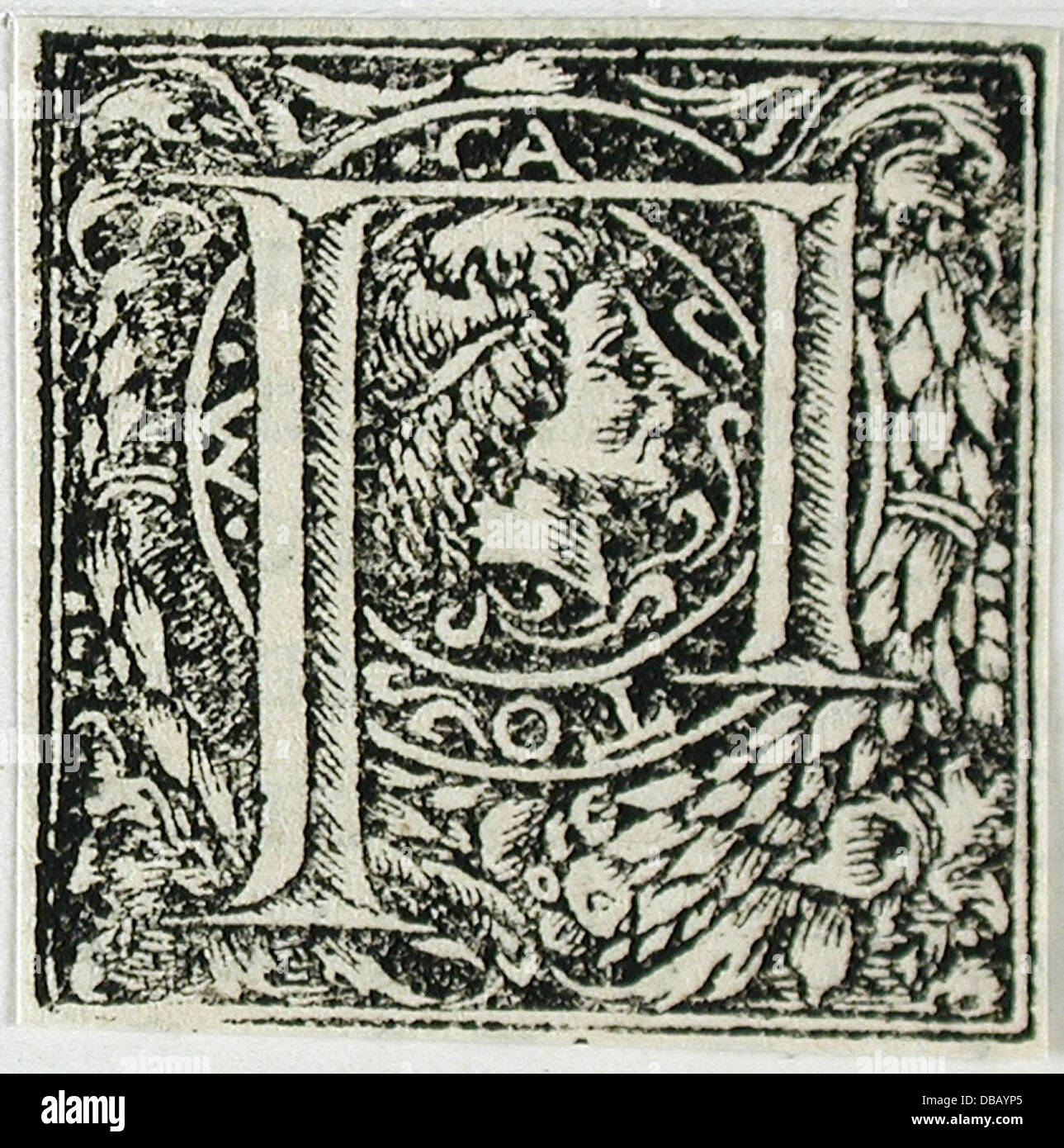 These sixteen ornamental letters, part of a series displayed at the Los ...