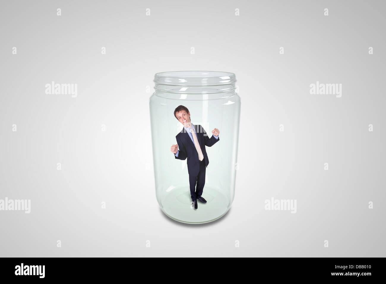 Man trapped glass jar hi-res stock photography and images - Alamy