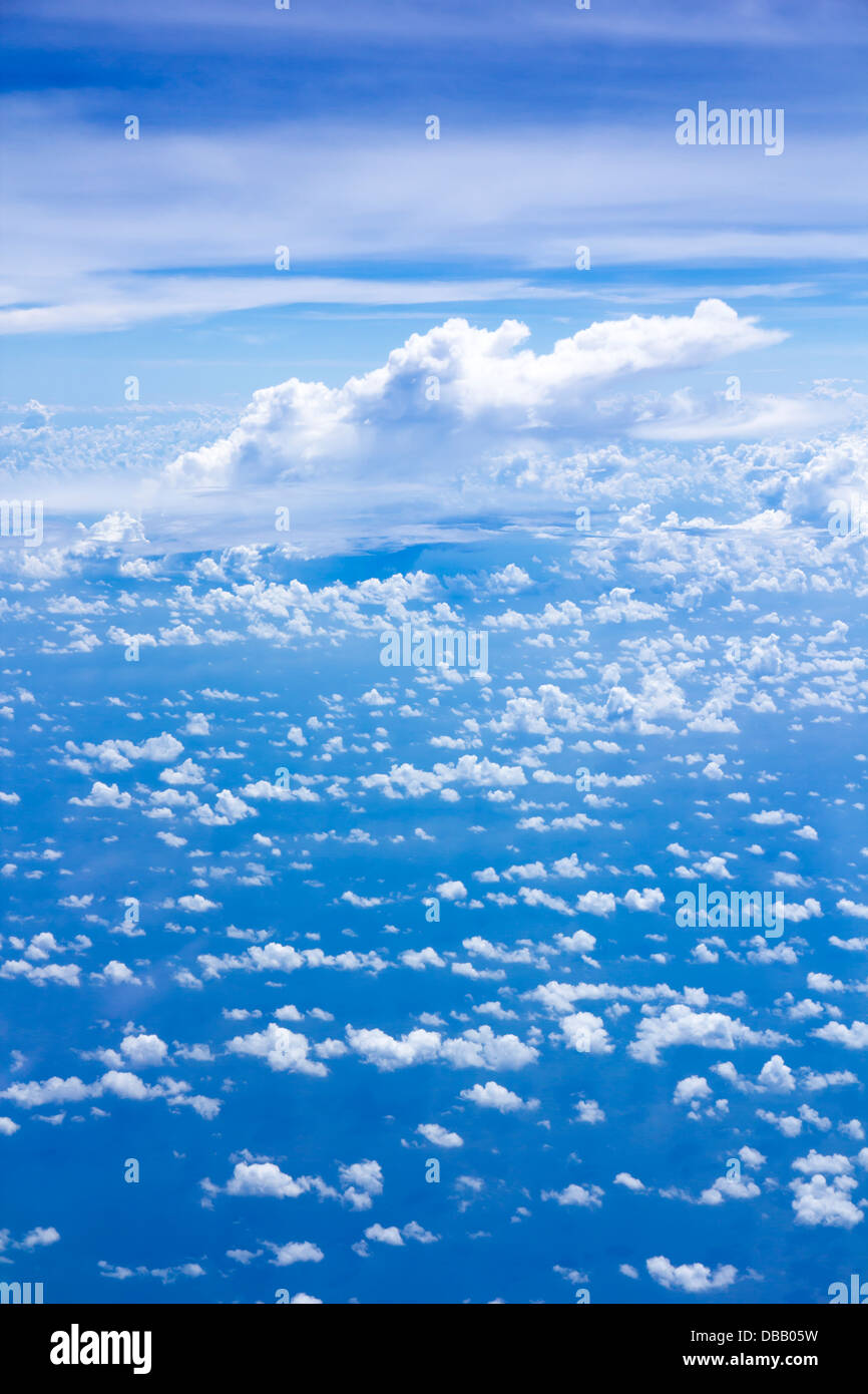 top view of cloud scatter on blue sky in nature Stock Photo - Alamy