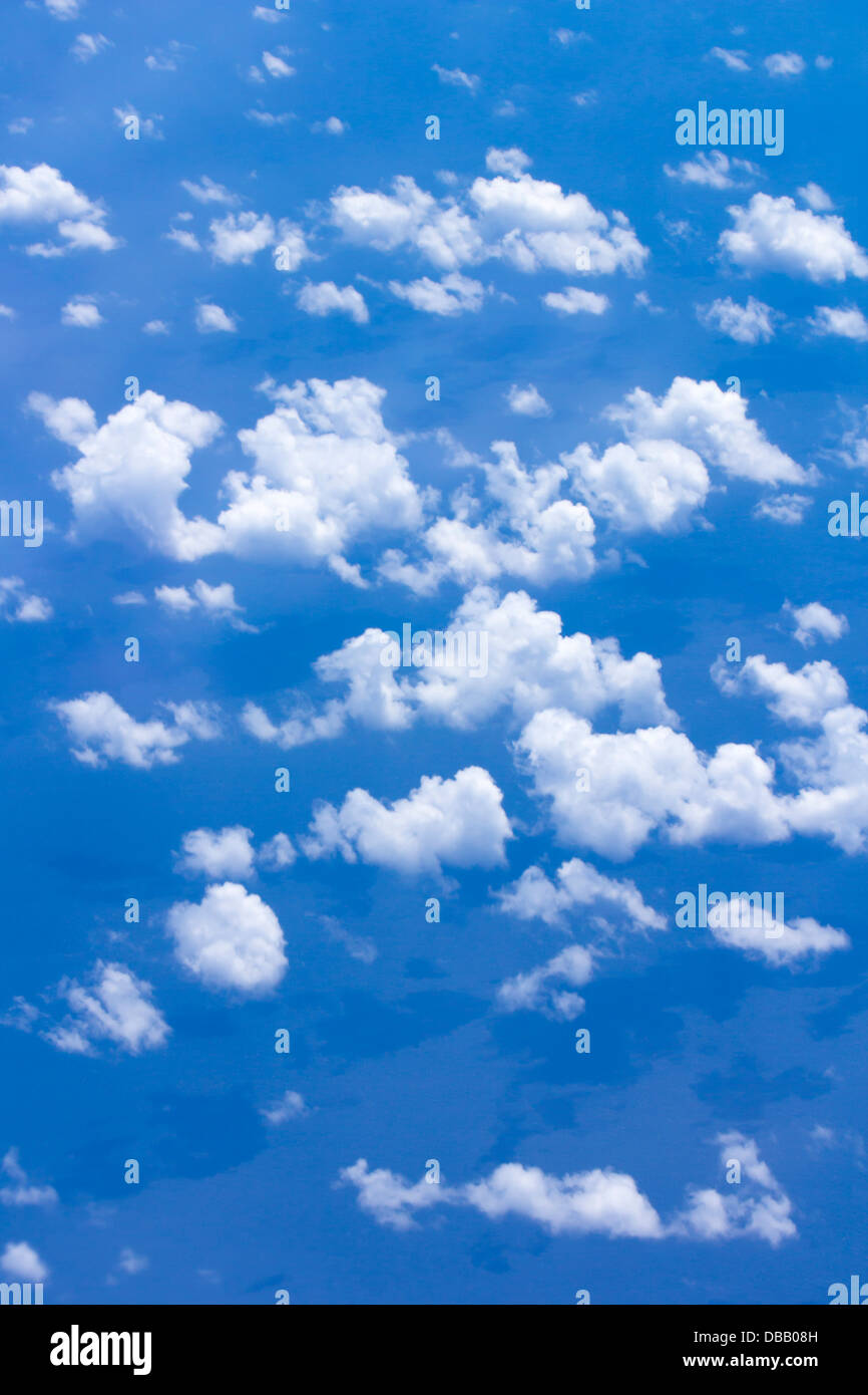 top view of cloud scatter on blue sky in nature Stock Photo - Alamy