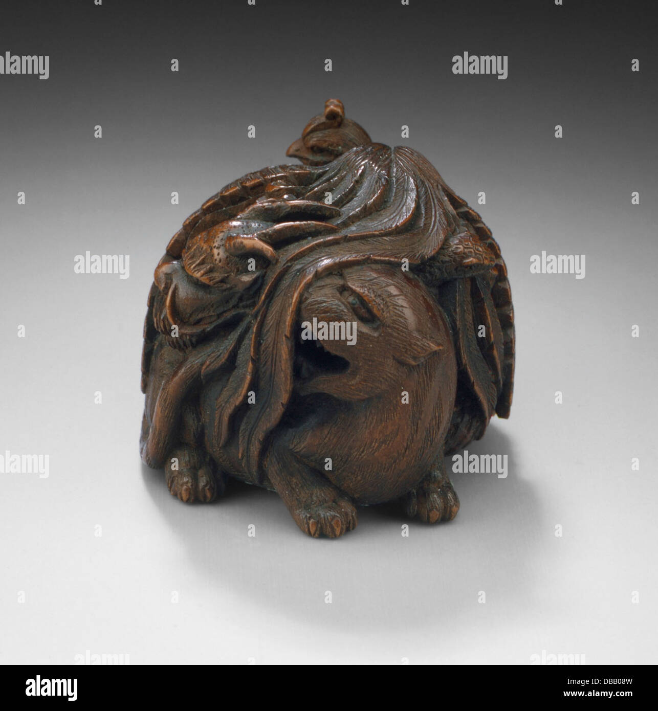 This intricate artwork, housed at LACMA, depicts a mythical scene with ...