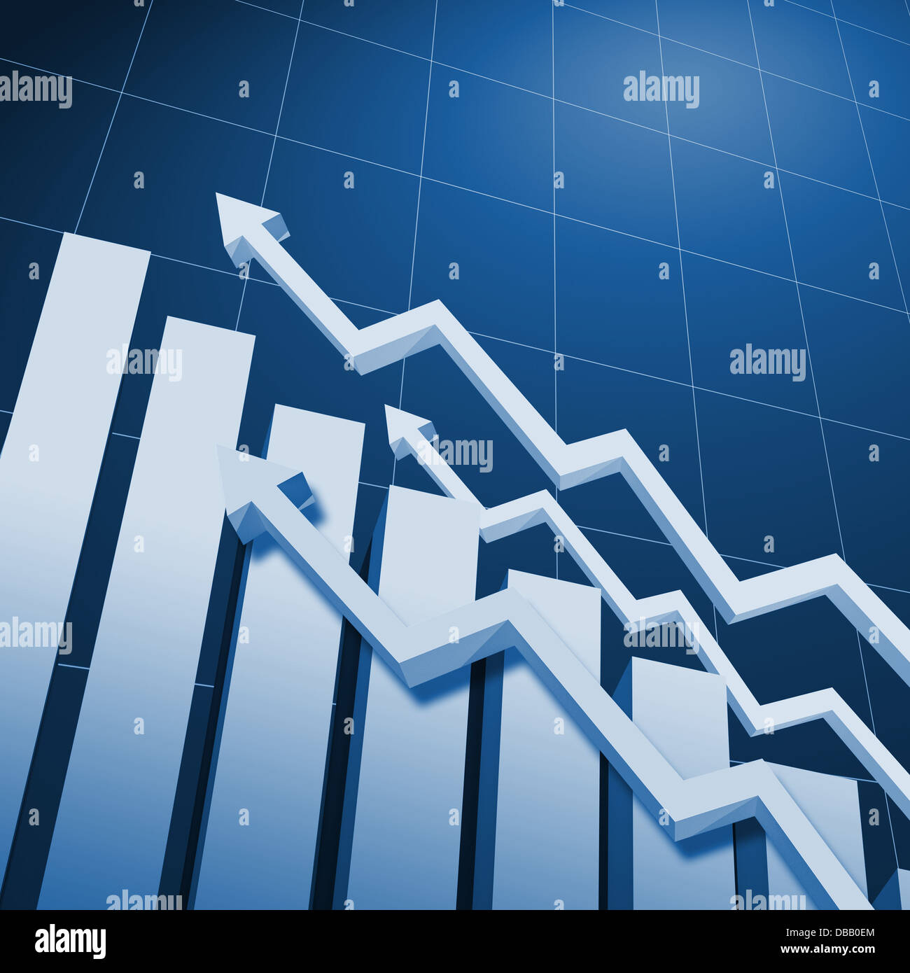 Line chart upward arrows hi-res stock photography and images - Alamy