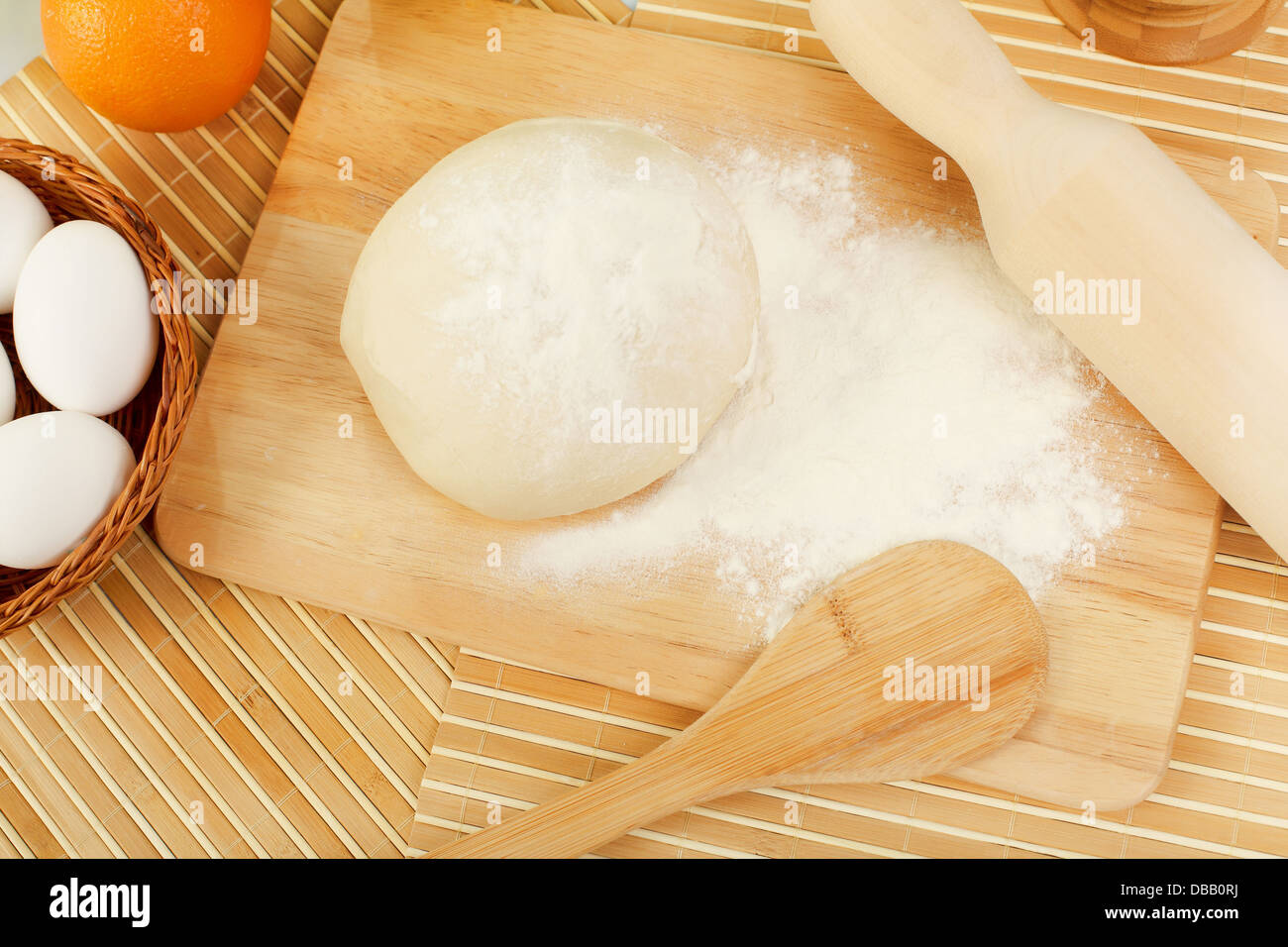 Different products to make bread Stock Photo - Alamy