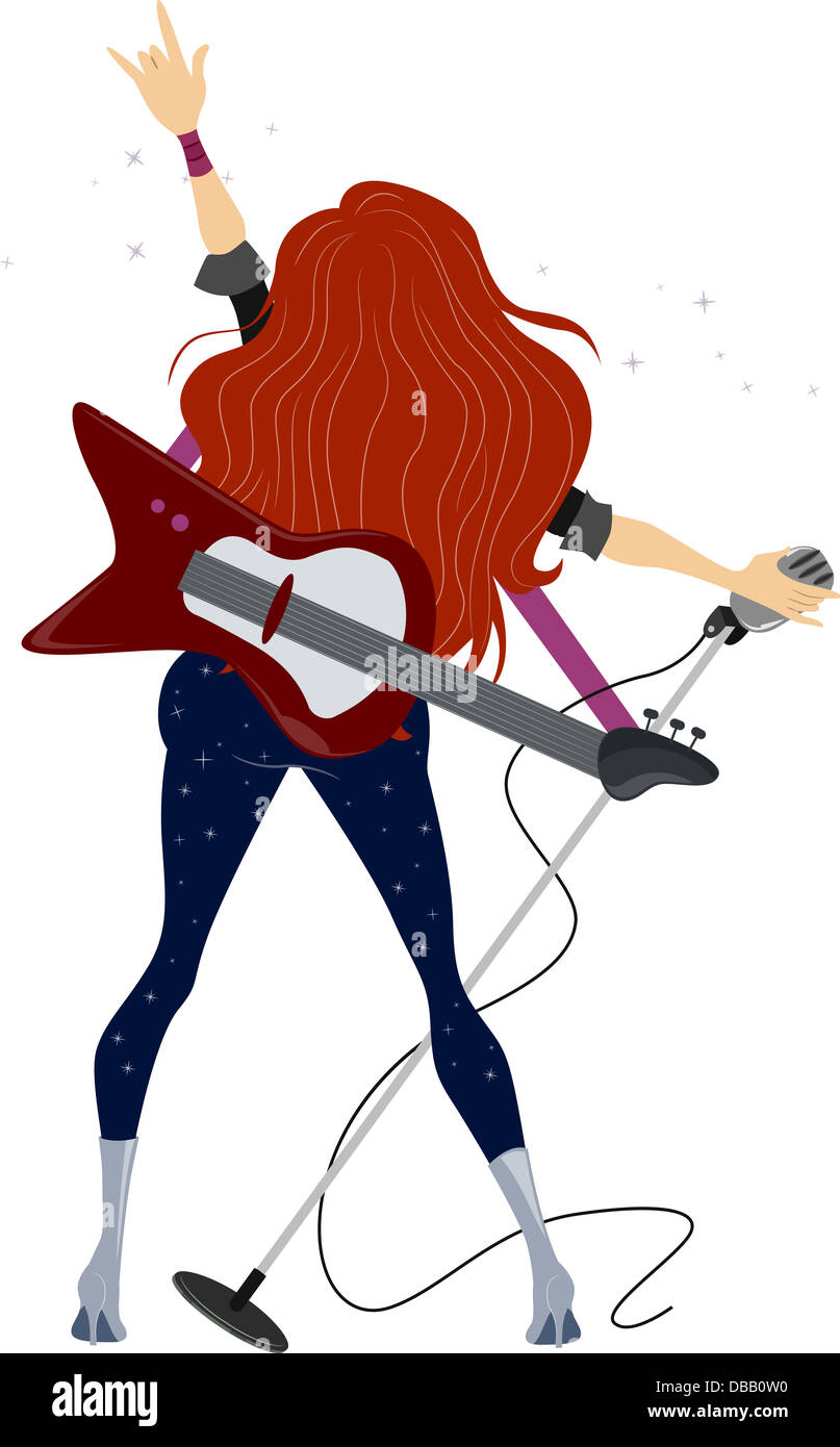 Rock Star Girl Clip Art