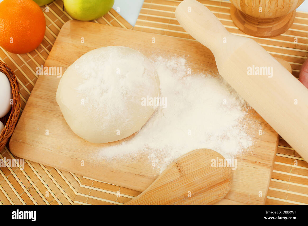 Different products to make bread Stock Photo - Alamy