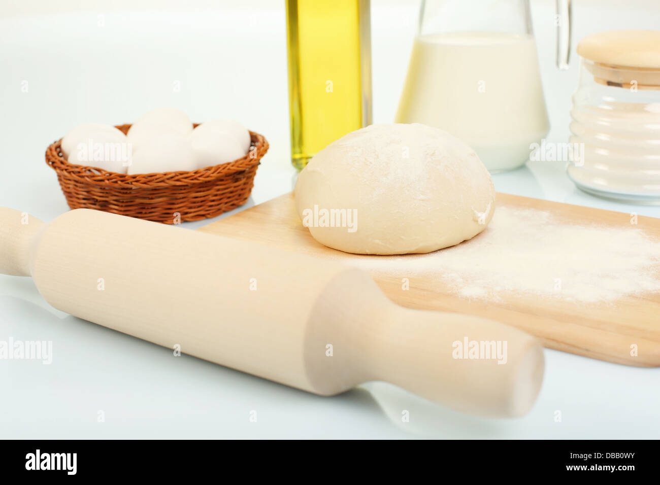 Different products to make bread Stock Photo - Alamy