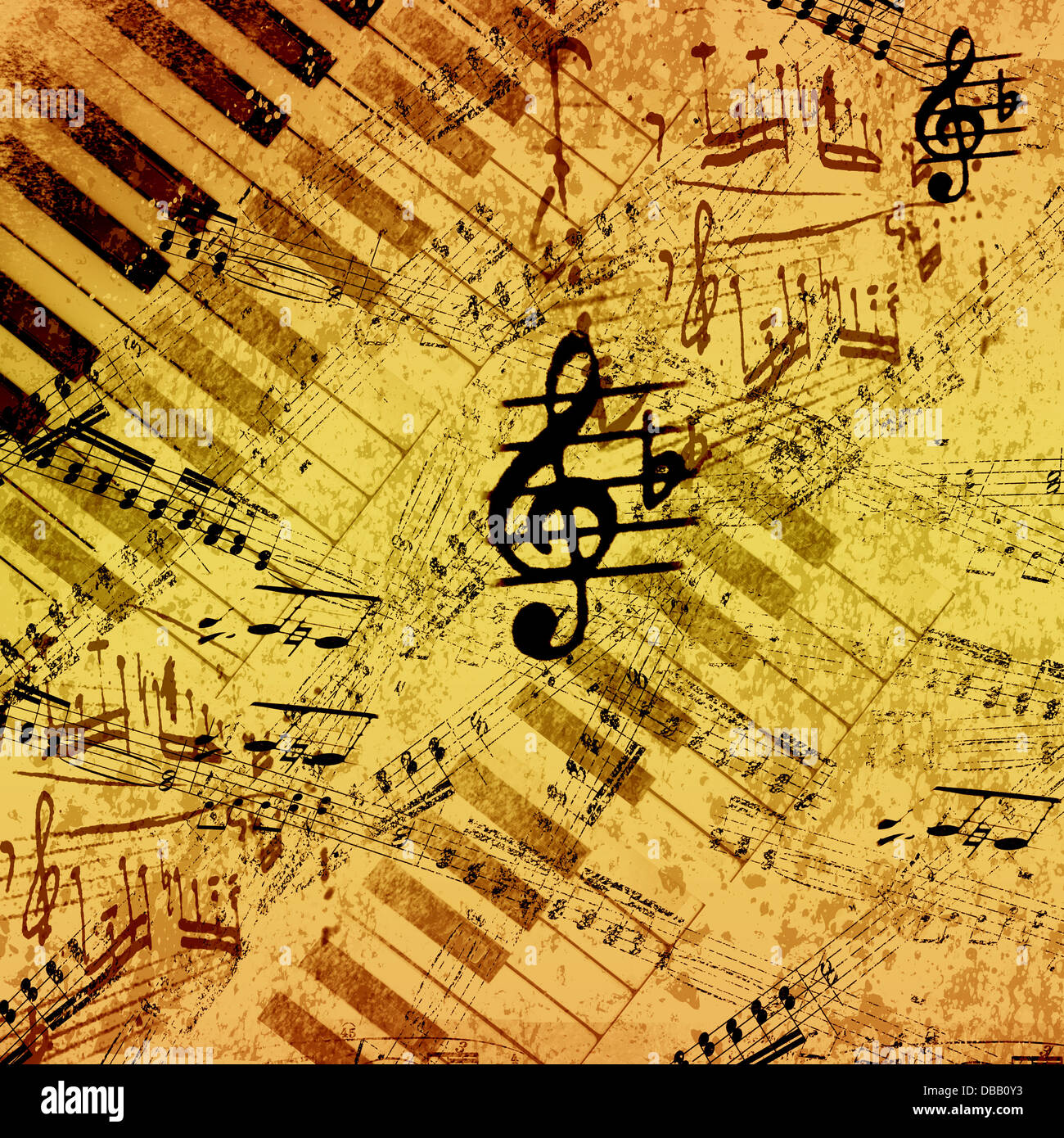 Music notes background Stock Photo - Alamy