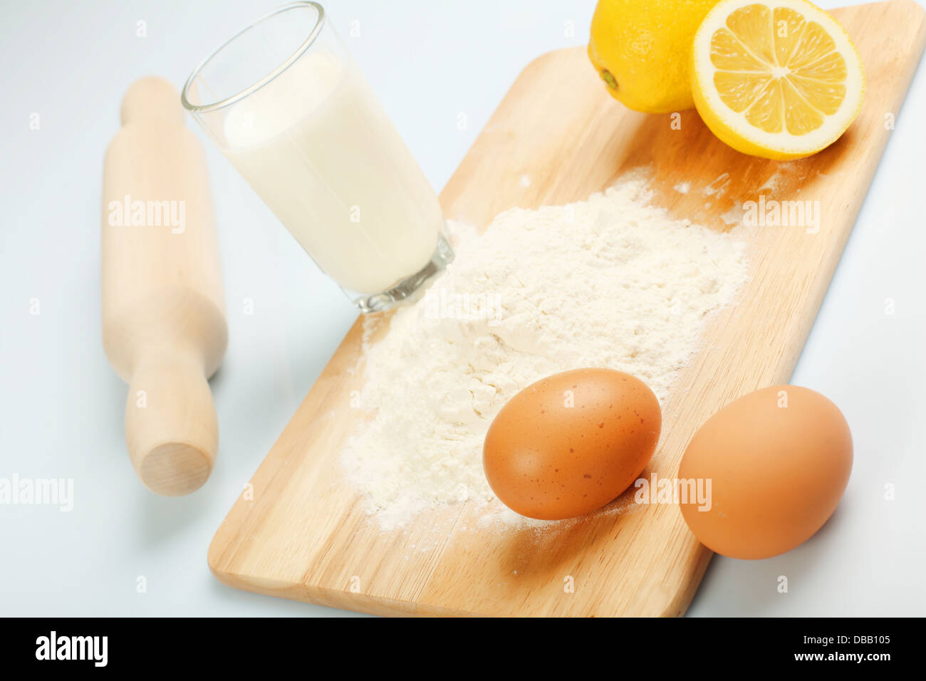 Different products to make bread Stock Photo - Alamy