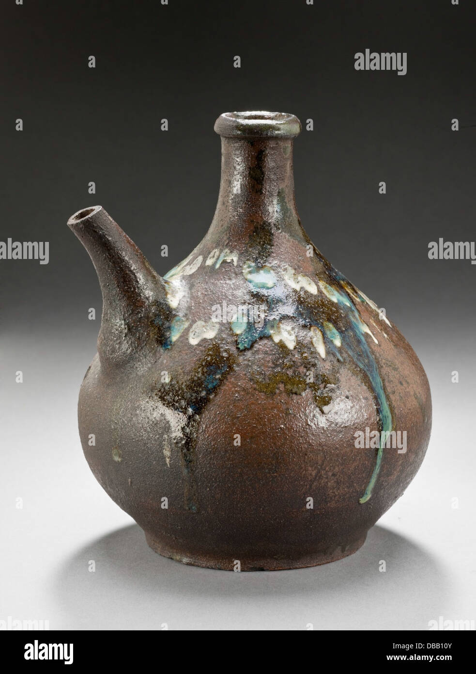 This tokkuri sake bottle, an example of Japanese ceramic tradition ...