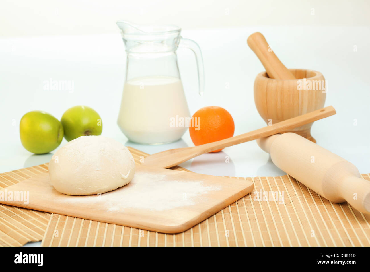 Different products to make bread Stock Photo - Alamy