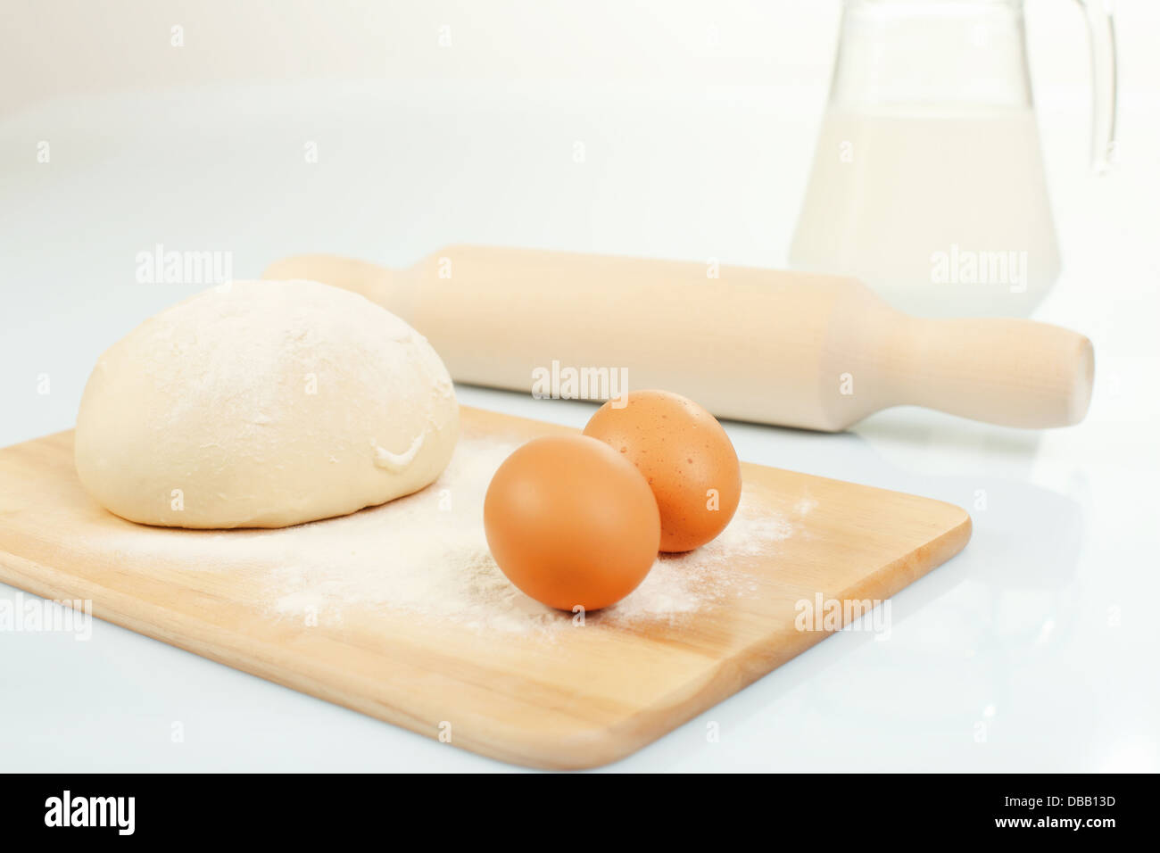 Different products to make bread Stock Photo - Alamy