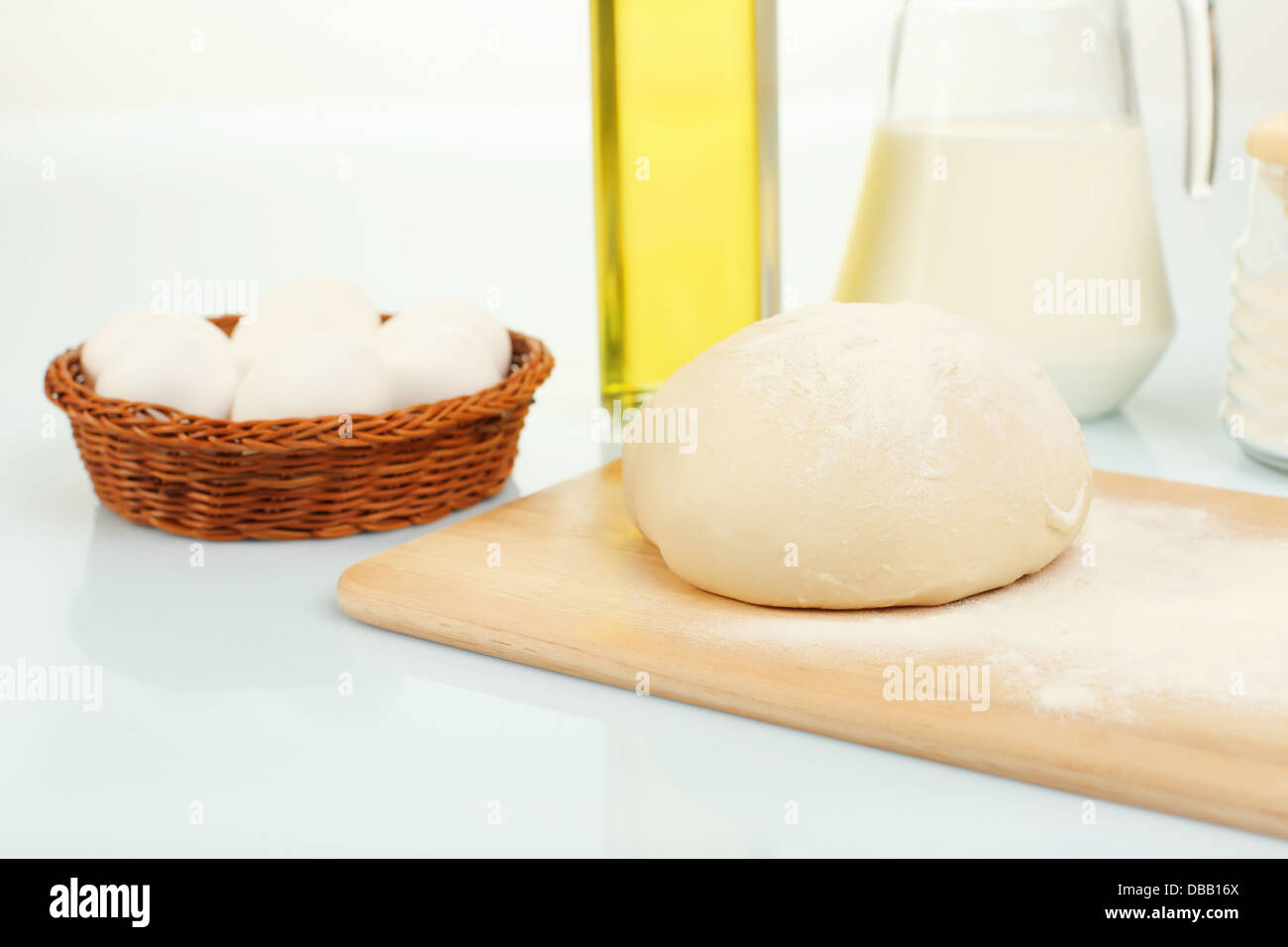 Different products to make bread Stock Photo - Alamy