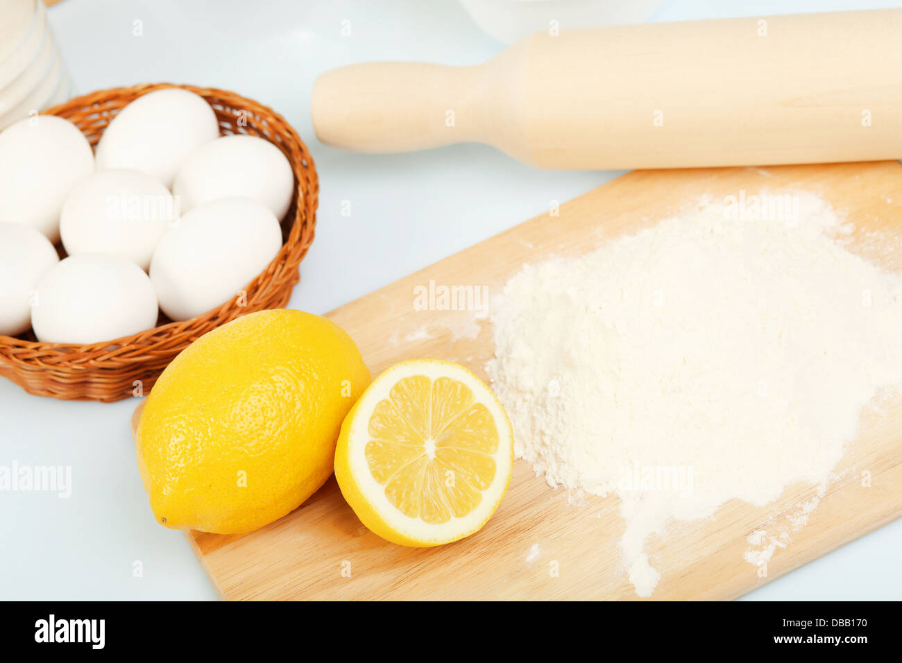 Different products to make bread Stock Photo - Alamy