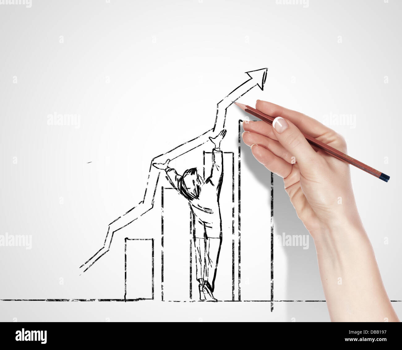 Drawing about success in business Stock Photo - Alamy