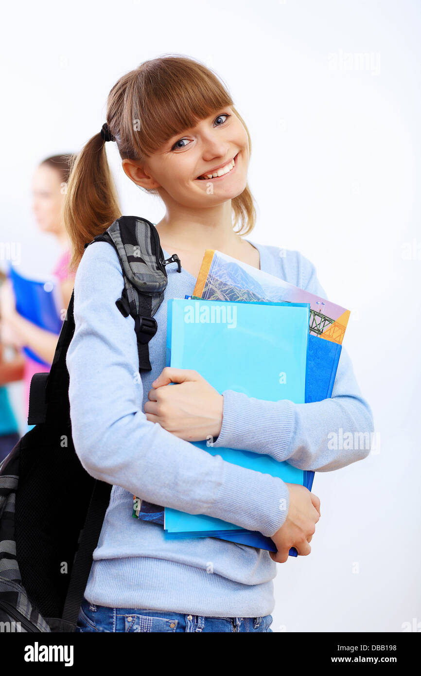 Student with books Stock Photo - Alamy