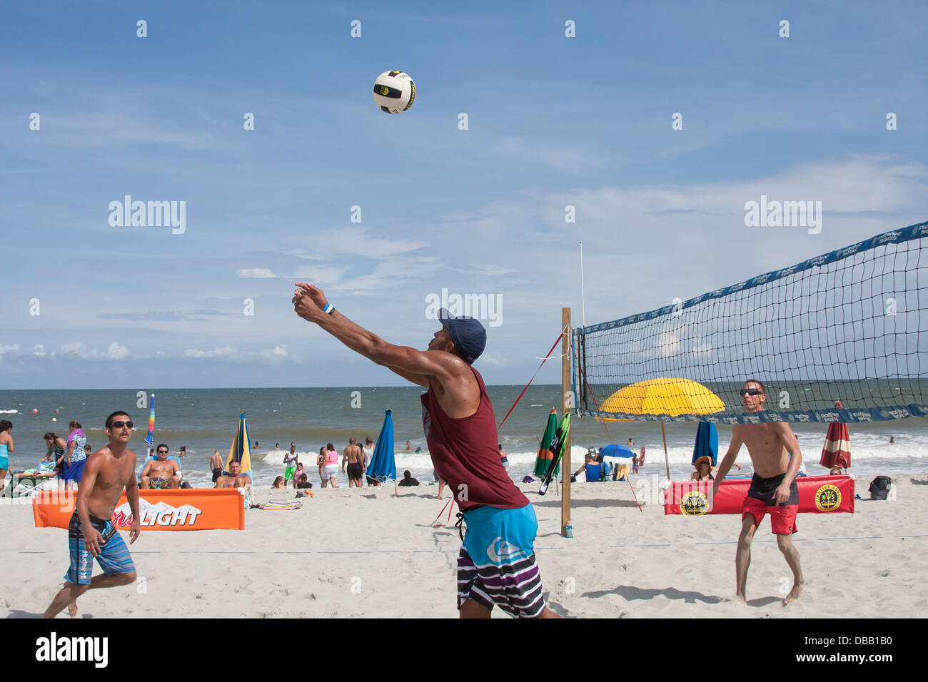 Beach Volleyball Competition Stock Photo - Alamy