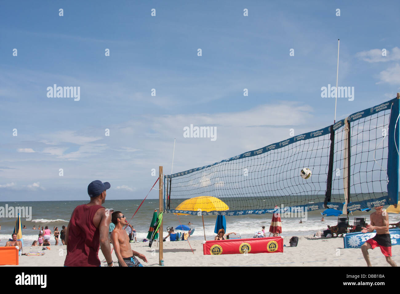 Beach Volleyball Competition Stock Photo - Alamy