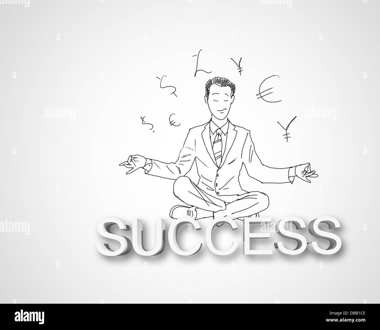 Drawing about success in business Stock Photo - Alamy